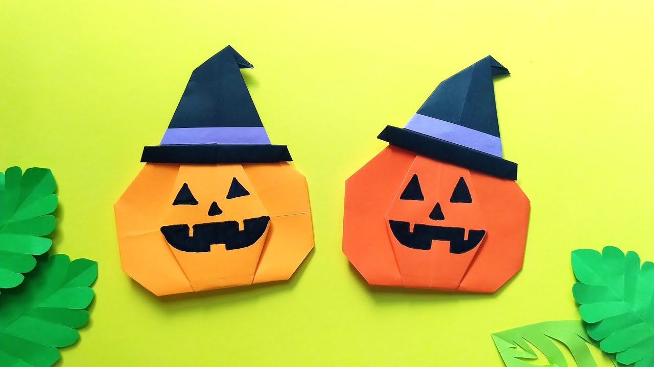 origami halloween pumpkin| halloween paper pumpkin| labu halloween dari ...