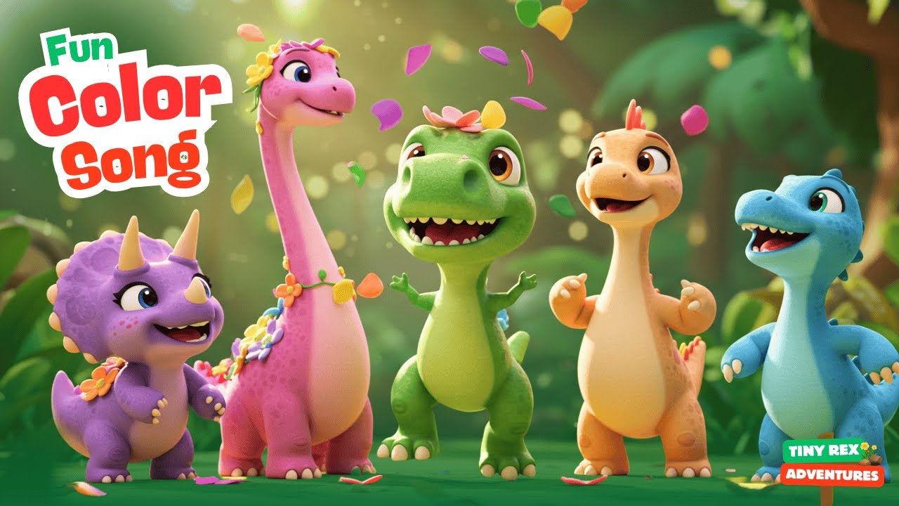 Teach Colors the Fun Way! 🦕🎶 Dinosaur Song for Toddlers and ...