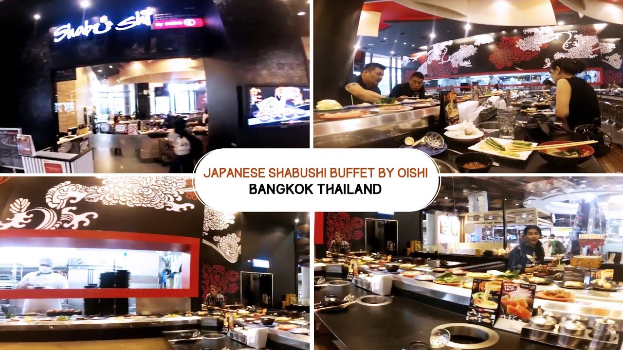 Japanese Shabushi Buffet by Oishi Bangkok Thailand - YouTube