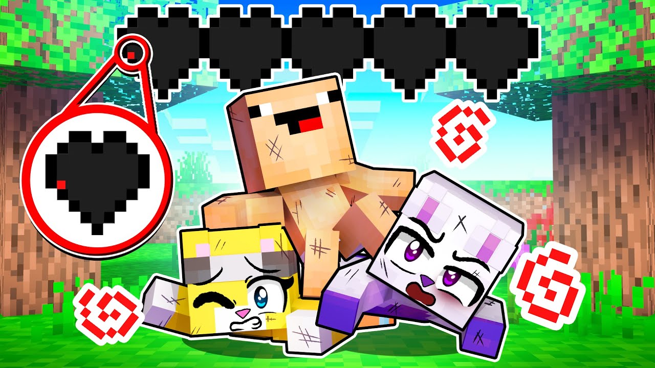 SOLO TENEMOS 1 PIXEL de VIDA en MINECRAFT 😱😂 | Michi Miau, Bebe Noob ...