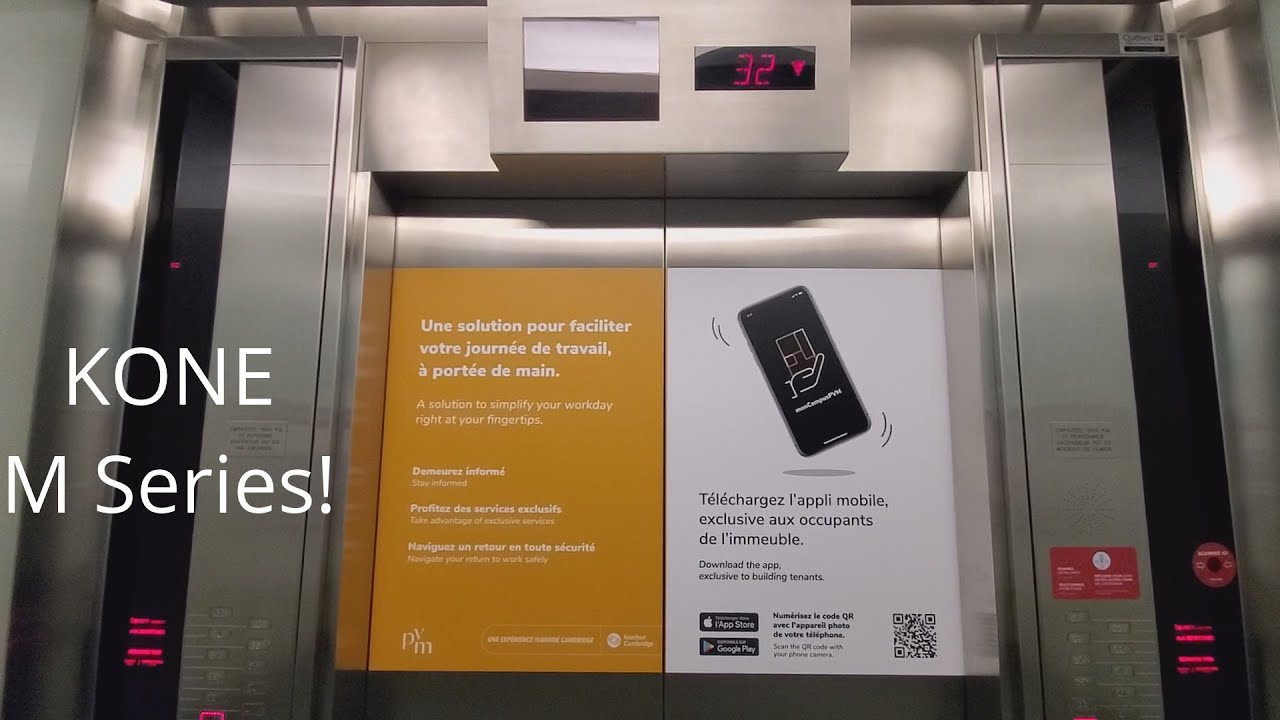 FINAL RIDE: ULTRA RARE KONE M Series Traction Elevators at Place Ville ...