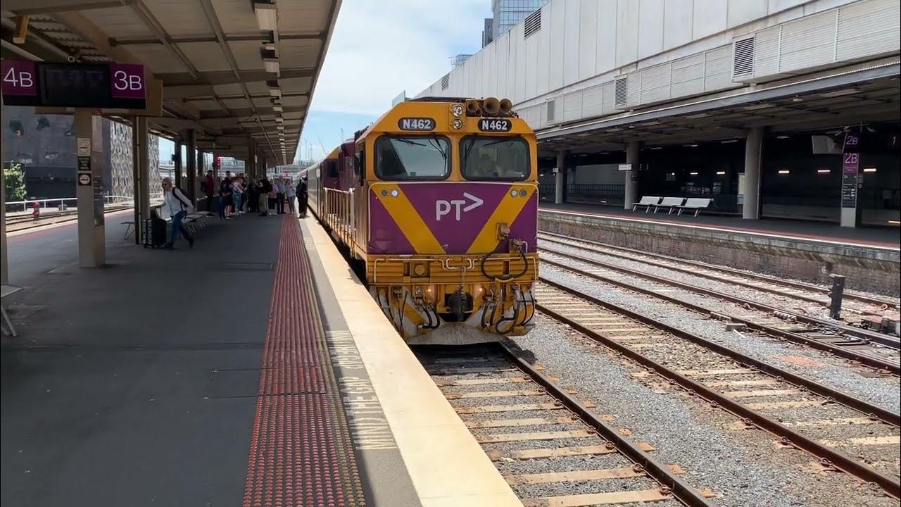 V/Line N462 City of Shepparton Uncouples the N-Set Passenger Cars at Southern Cross Station ...