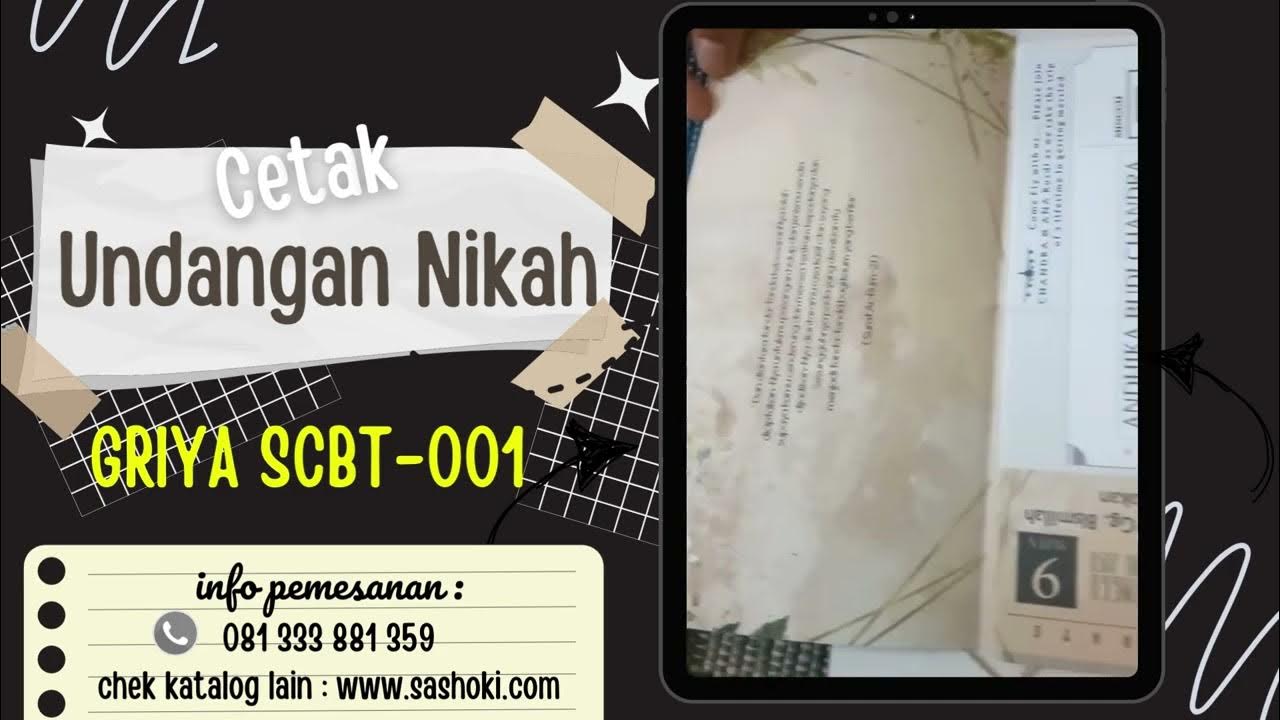 CETAK UNDANGAN NIKAH GRIYA SCBT 001 - YouTube