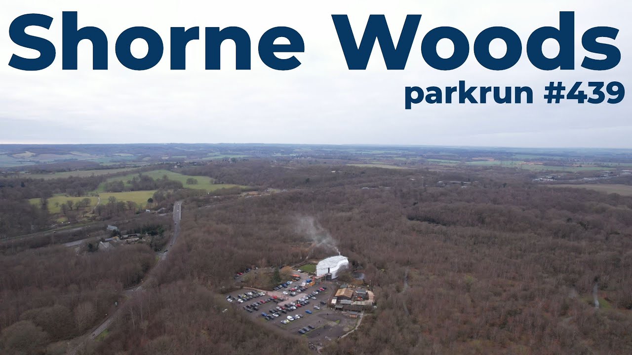 Shorne Woods parkrun #439 [4K Aerial] - YouTube