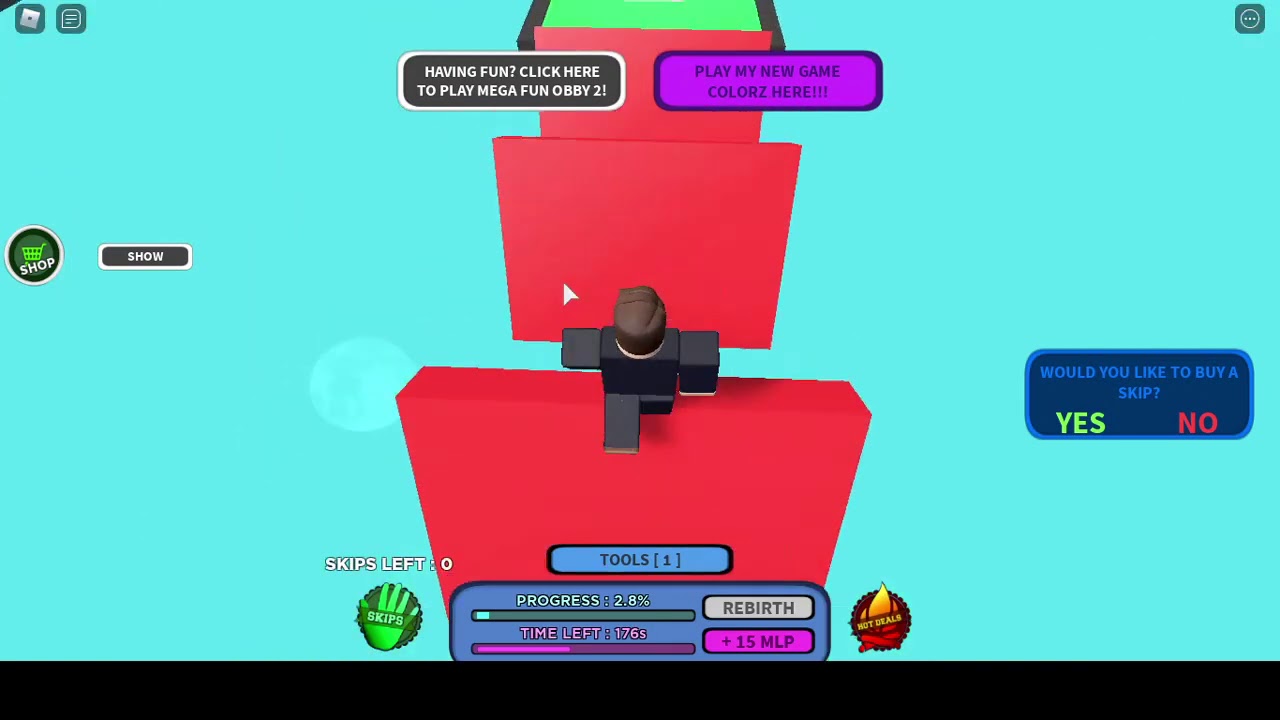 Playing An Obby On ROBLOX! The Colorful Mega Obby! - YouTube