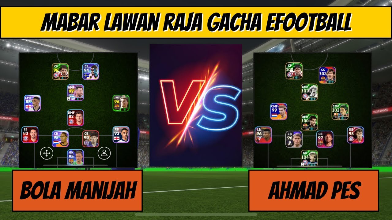 AKHIRNYA TERBANTAI MELAWAN YOUTUBER RAJA GACHA AHMAD PES 😂 eFootball ...