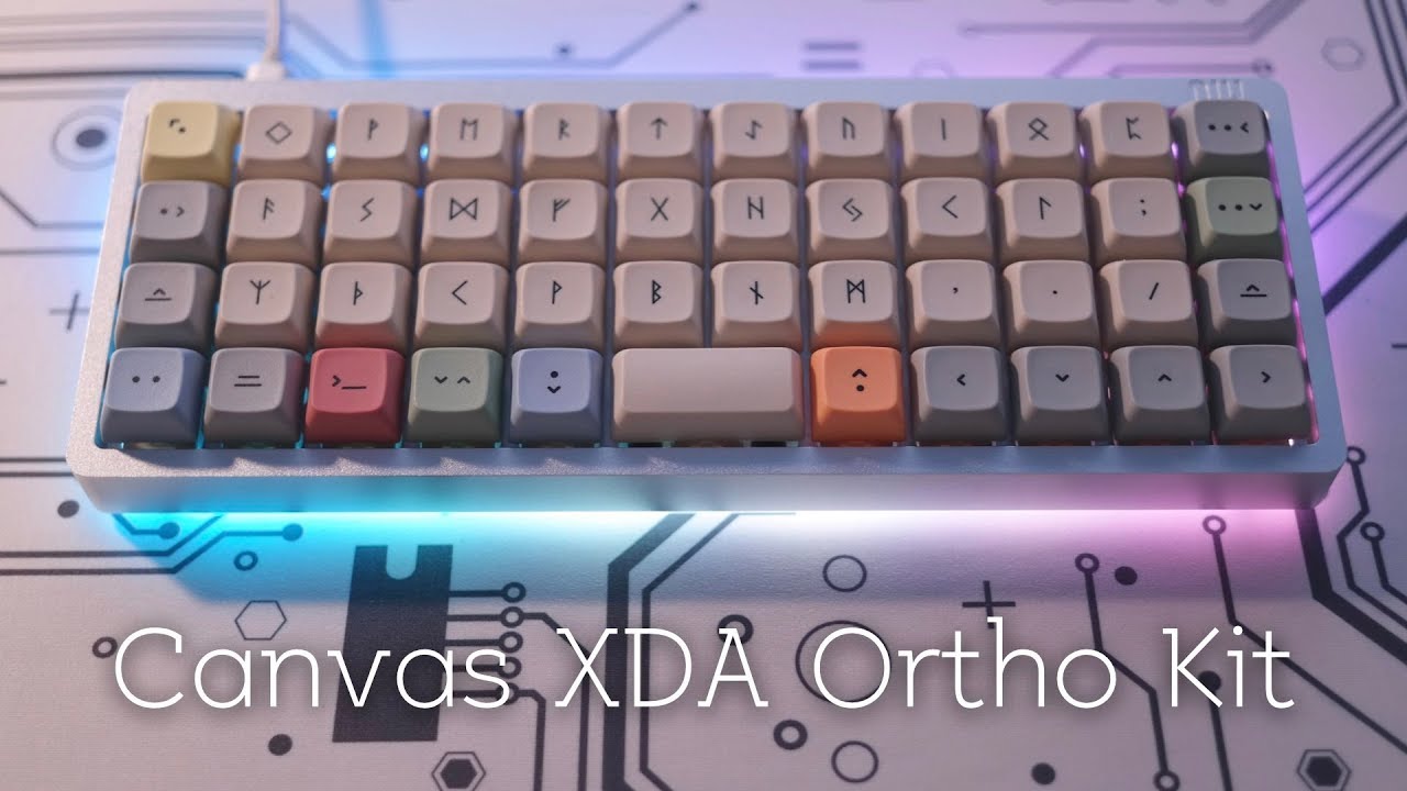 Canvas XDA Ortho Kit Unboxing and Typing Sounds (NIU Mini keyboard ...