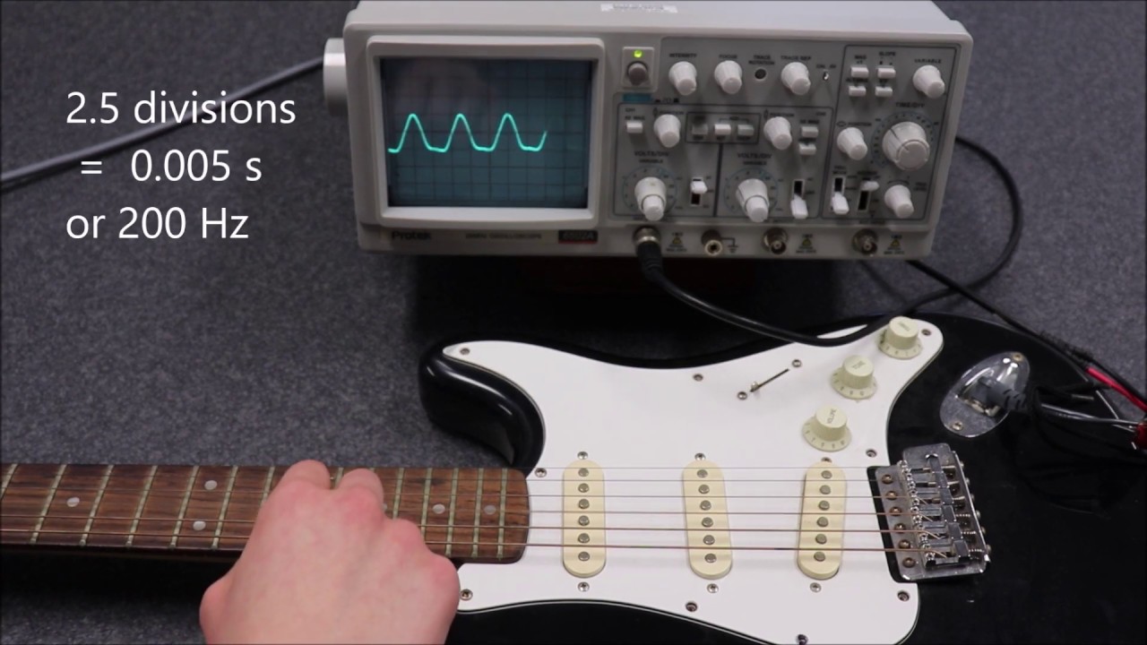 Electromagnetic induction - electric guitar waveforms #2 (NCPQ) - YouTube