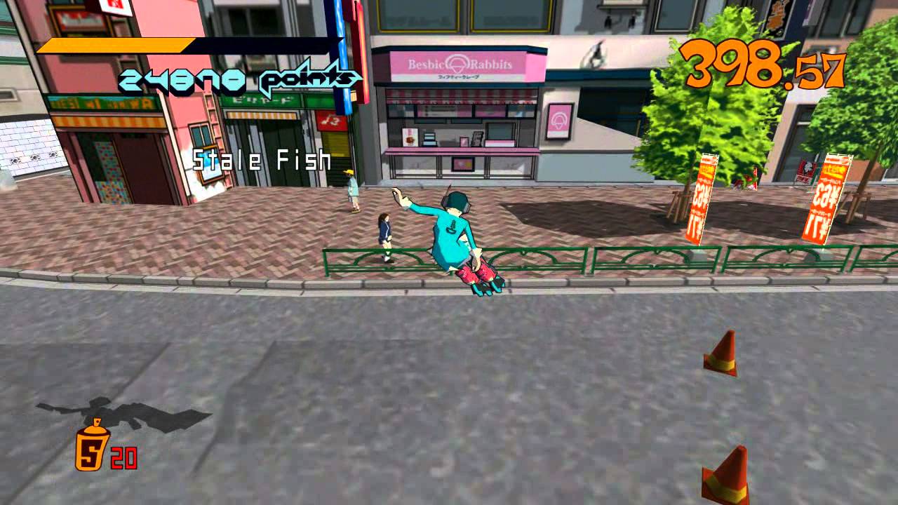 Jet Set Radio - Easy way to obtain 100 trick combo achievement - YouTube