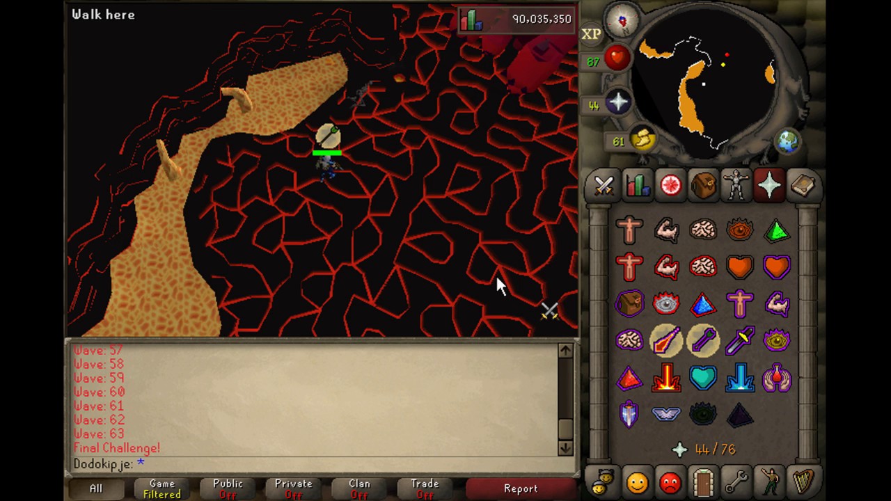 Jad fight cave - god d'hide rune cbow - YouTube