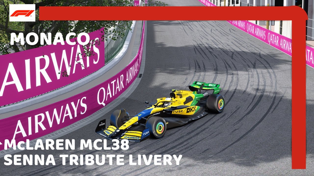 F1 2024 McLaren MCL38 Senna Tribute Monaco GP Livery In Assetto Corsa ...