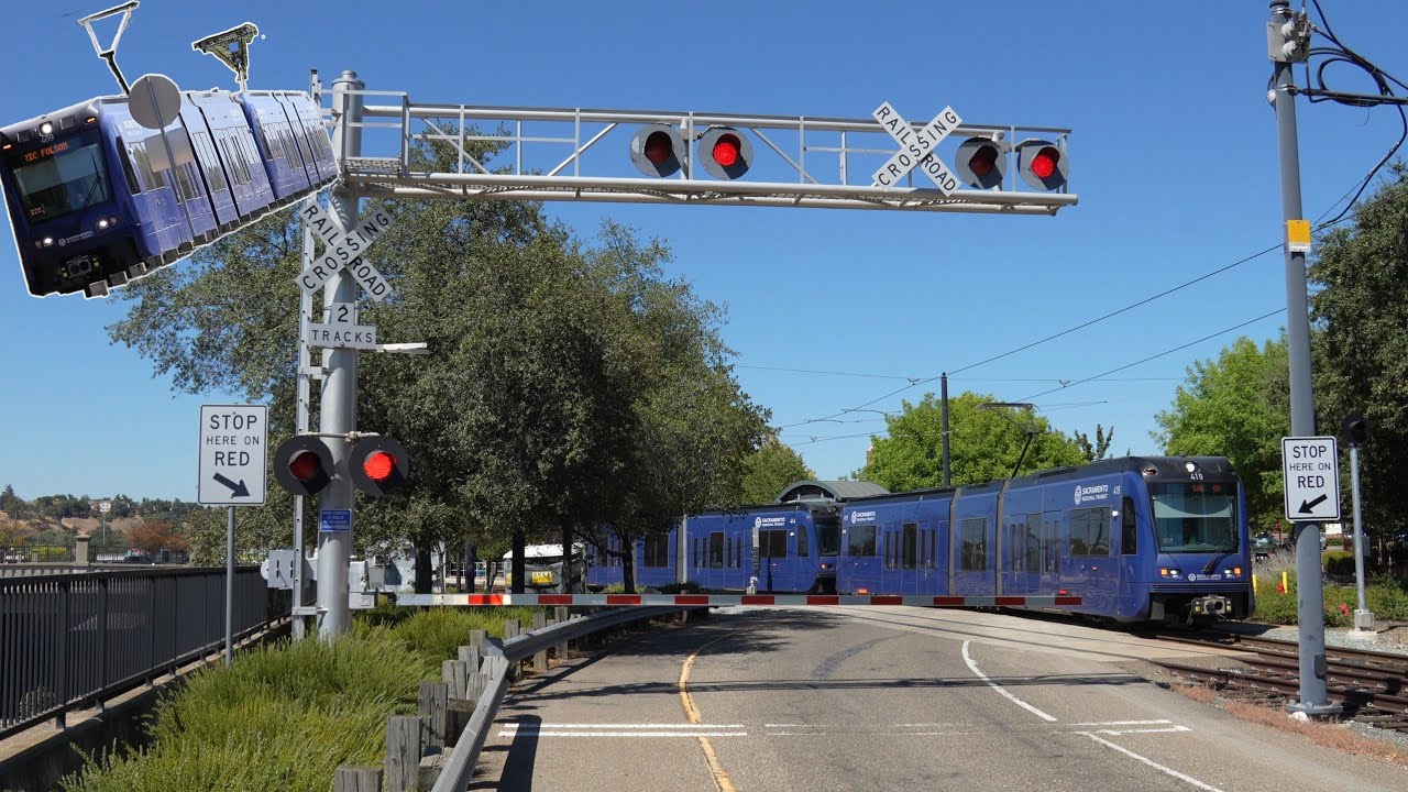 SacRT 419 & 409 Light Rail Trains | Sutter St. Railroad Crossing ...