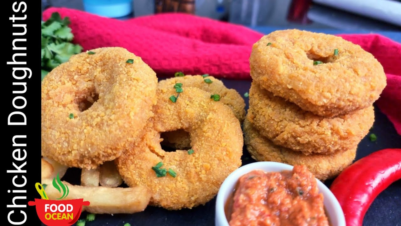 Easy Chicken Donuts Recipe / Chicken Doughnut for Lunch Box ...