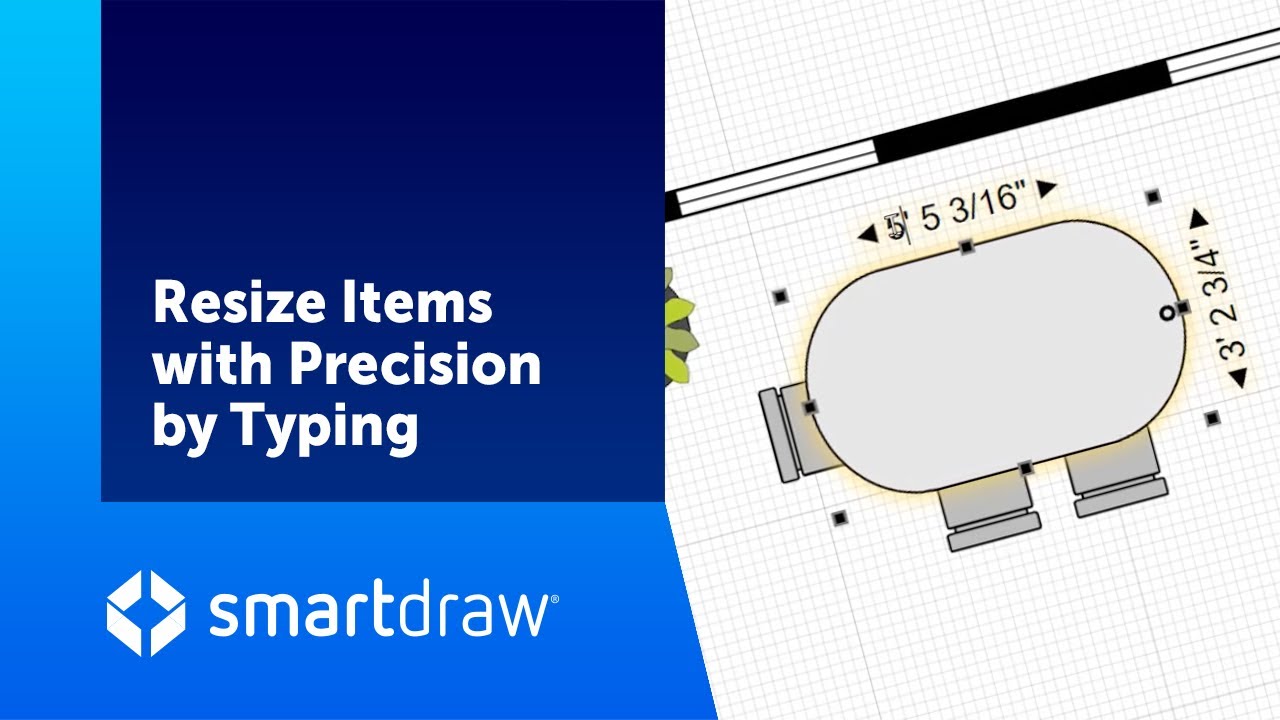 Resize Items with Precision by Typing | Explore SmartDraw for Floor ...