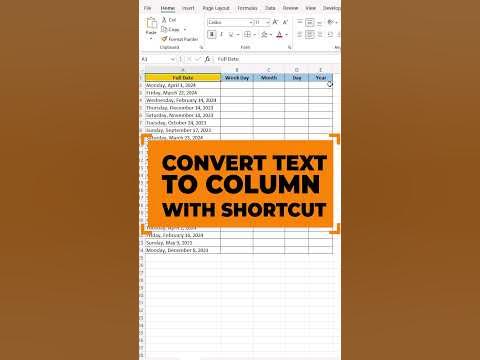 Convert text to column with shortcut in Excel 🔥🔥 #excelshorts #exceltricks #exceltips #interview ...