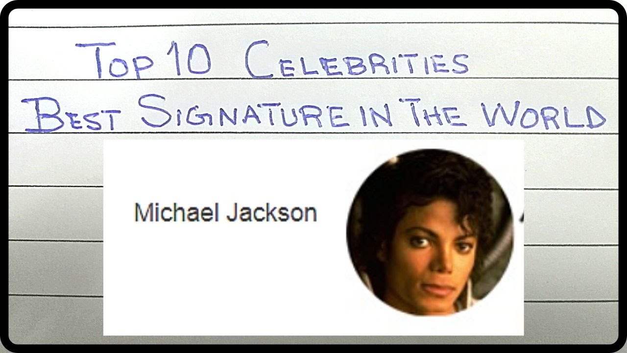 Top 10 signatures of famous celebrities in the world - YouTube