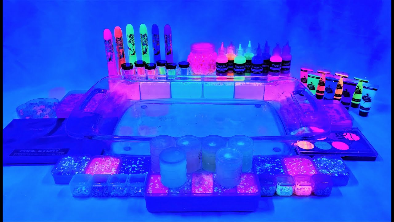 Glow in the Dark Slime Mix, UV Slime Mix, Black Light Slime Mix ...