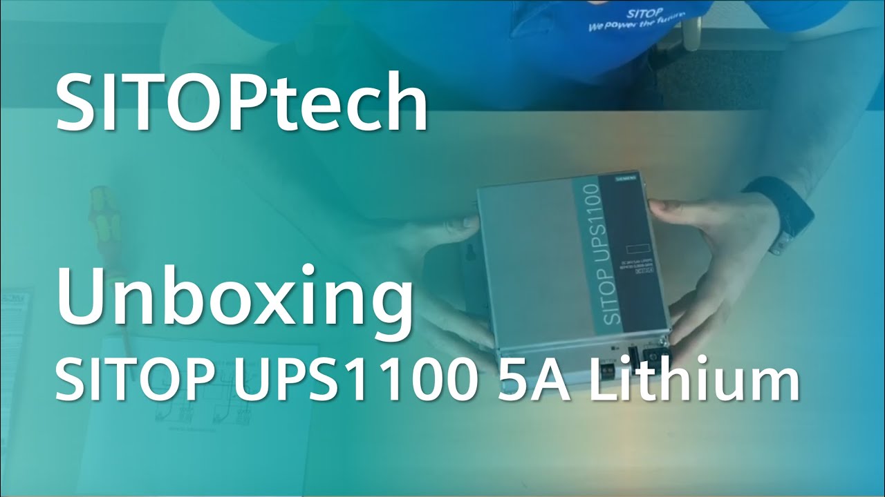 SITOPtech - Unboxing the SITOP UPS1100 5 Ah Lithium Battery - YouTube