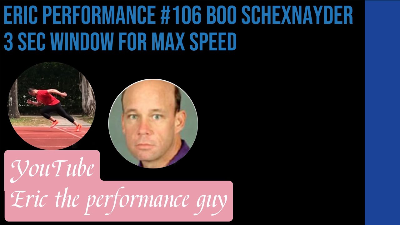 Eric Performance #106 Boo Schexnayder 3 sec window for max speed 知名田徑教練 ...