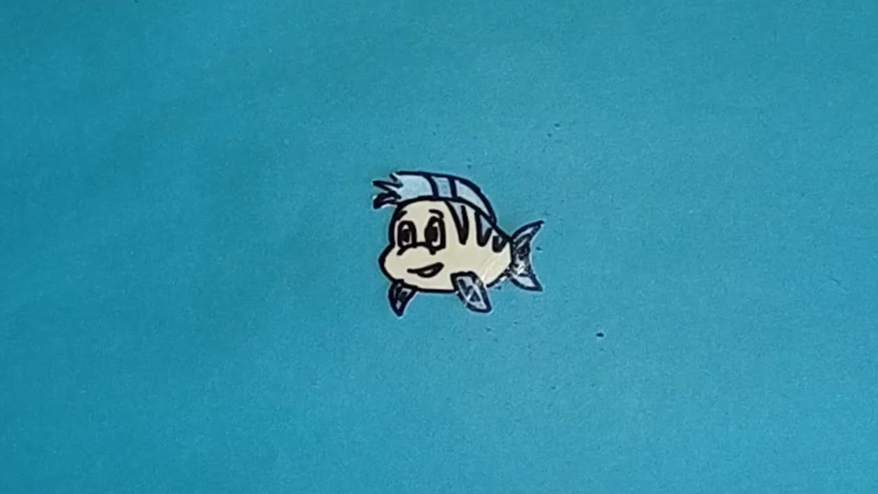 (paper diy) make paper doll little mermaid Flounder | 종이 인형 인어공주 가자미 ...