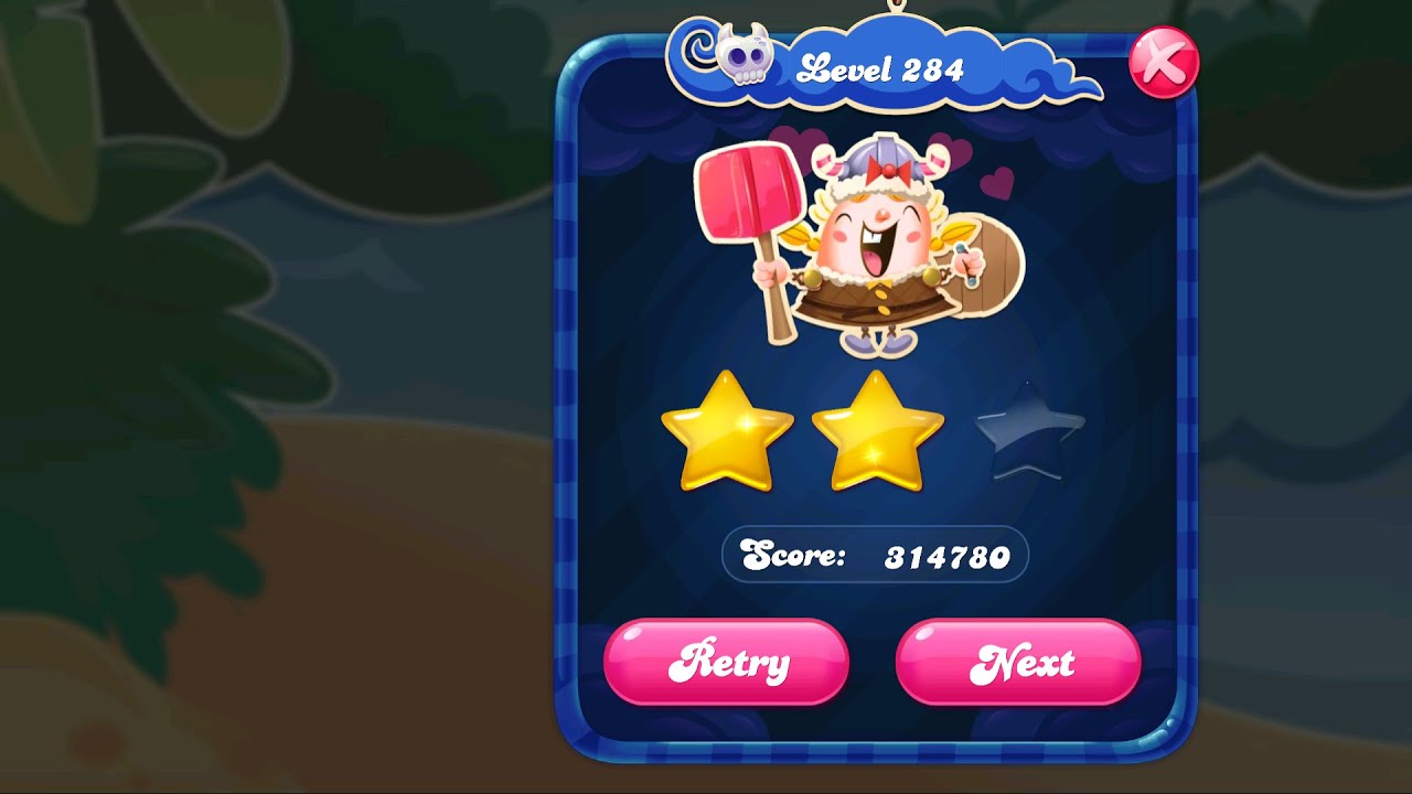 Candy Crush Saga Level 284 - YouTube