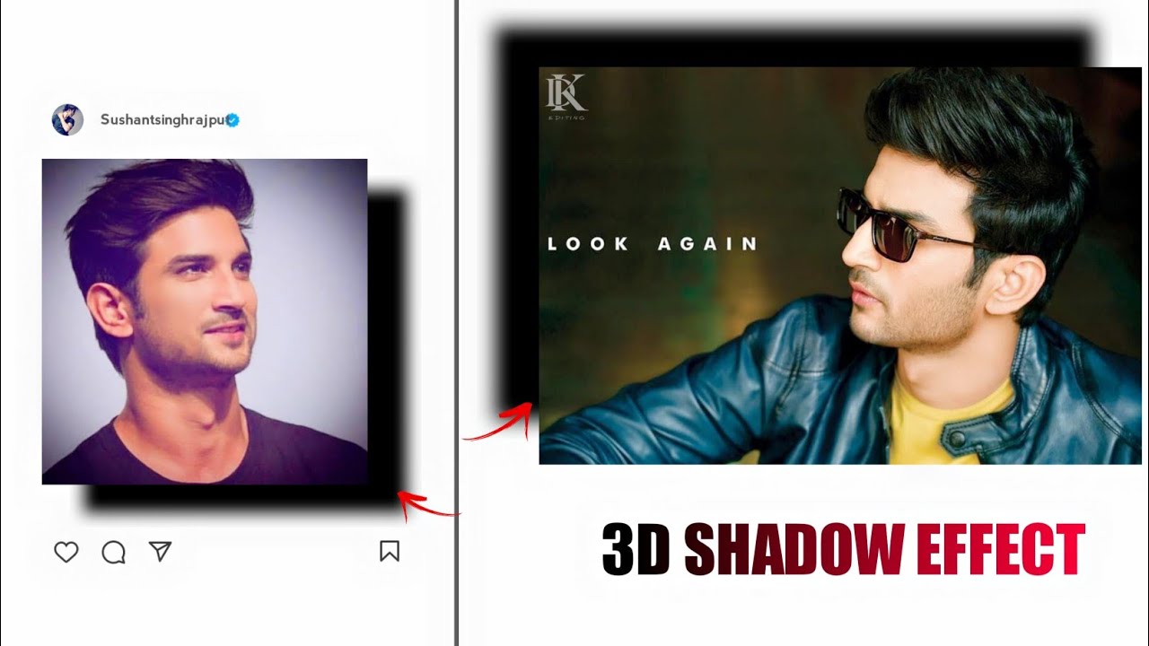 Shadow Behind The Image || Instagram 3d Shadow Photo Editing || Shadow ...