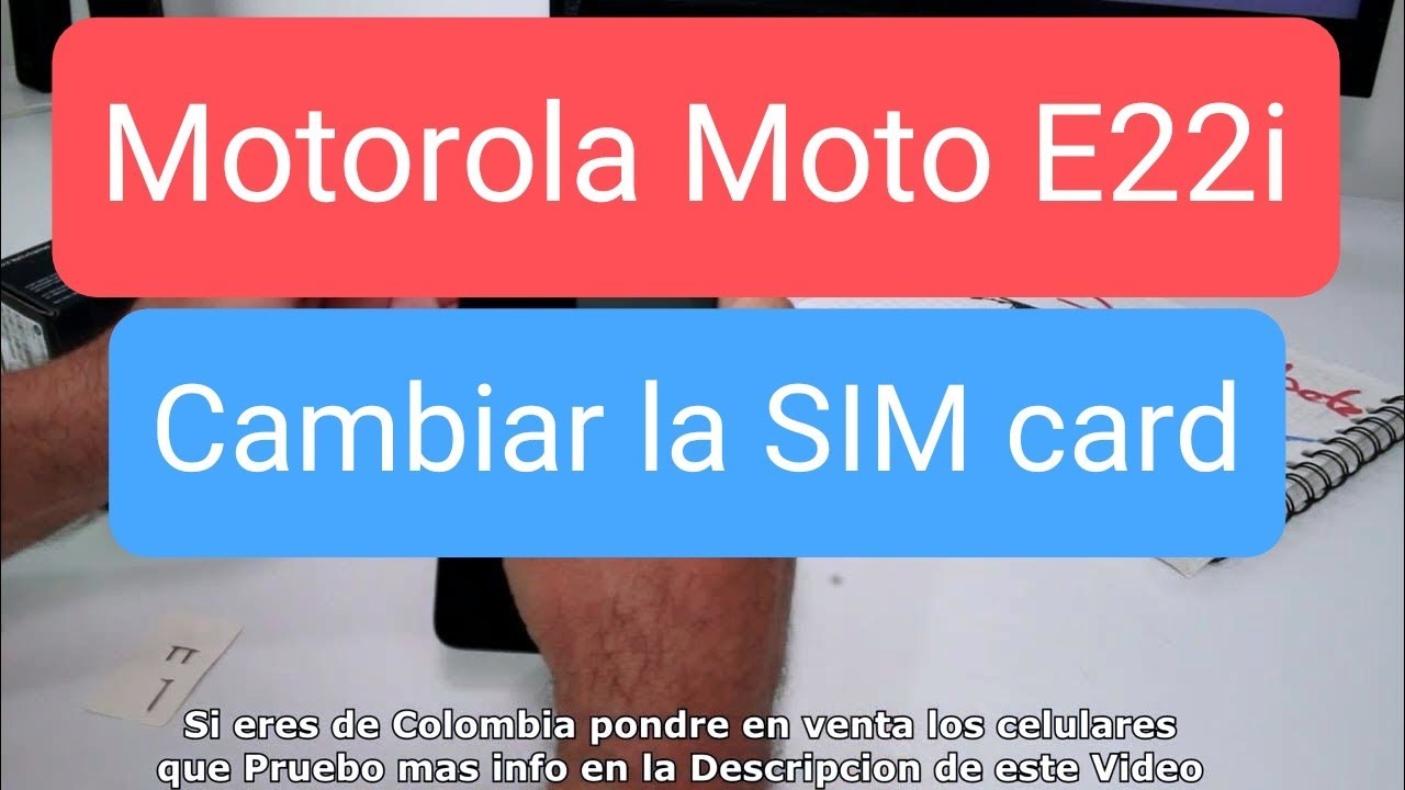 Motorola Moto E22i Cómo cambiar la SIM card comoconfigurar - YouTube