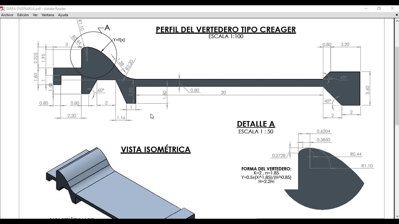 DISEÑO VERTEDOR CREAGER - YouTube