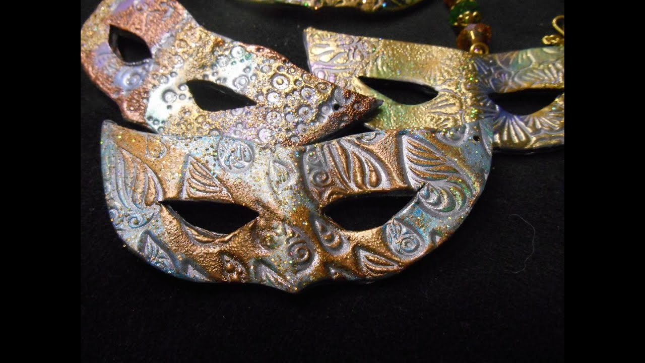 Let's make Polymer Clay Mardi Gras Masks Free Tutorial #diy # ...
