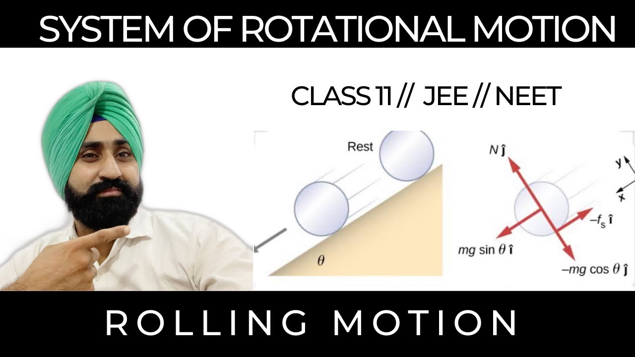 Part 10|| ROLLING MOTION|| total kinetic energy and acceleration of a ...