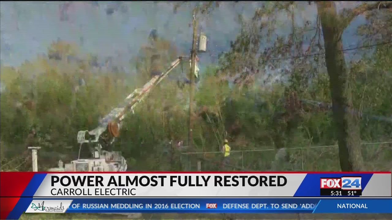 Carroll Electric continues working to restore power - YouTube