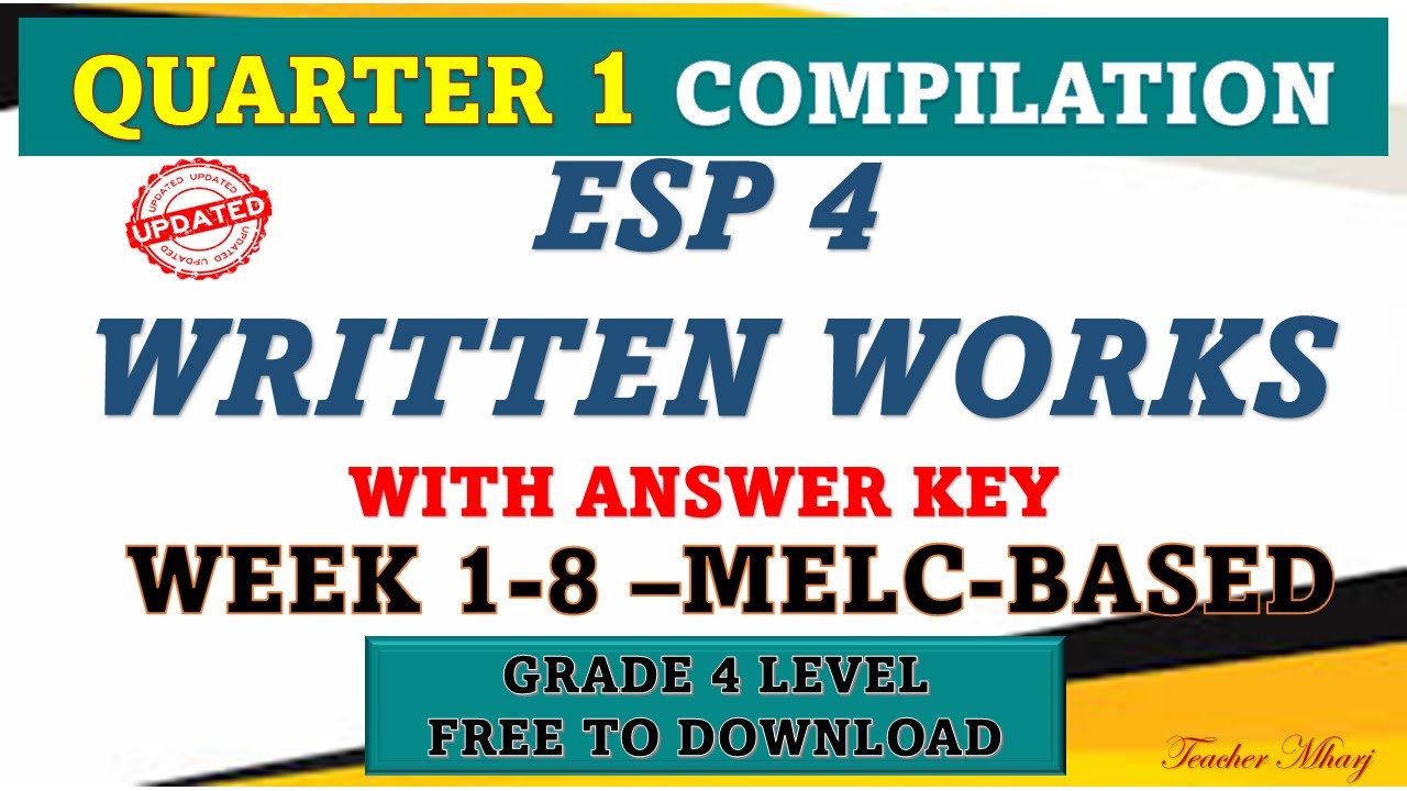 Q1 ESP 4 WRITTEN WORKS ESP 4 (Link is In the description box) - YouTube