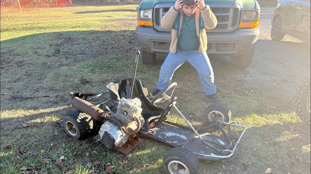 HONDA 185s MOTOR GO KART. Trying to get it running and moving again ...
