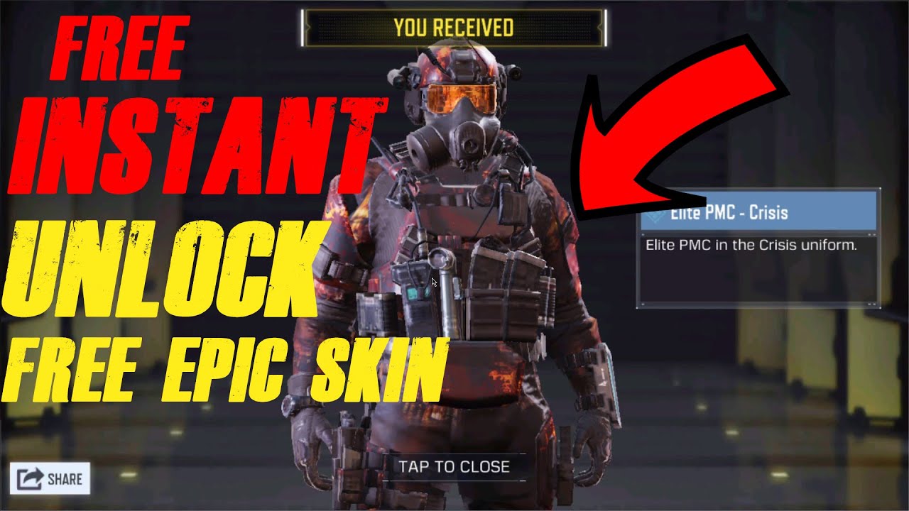 NEW Unlock FREE Elite PMC Crisis Skin Character in COD Mobile |How to ...