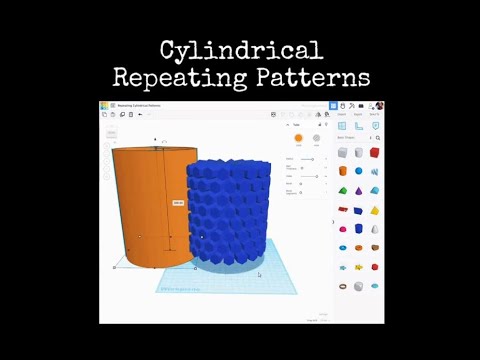TinkerCAD Tips! Cylindrical Repeating Patterns. #tinkercad #caddesign #3dprintable #3dprinting ...