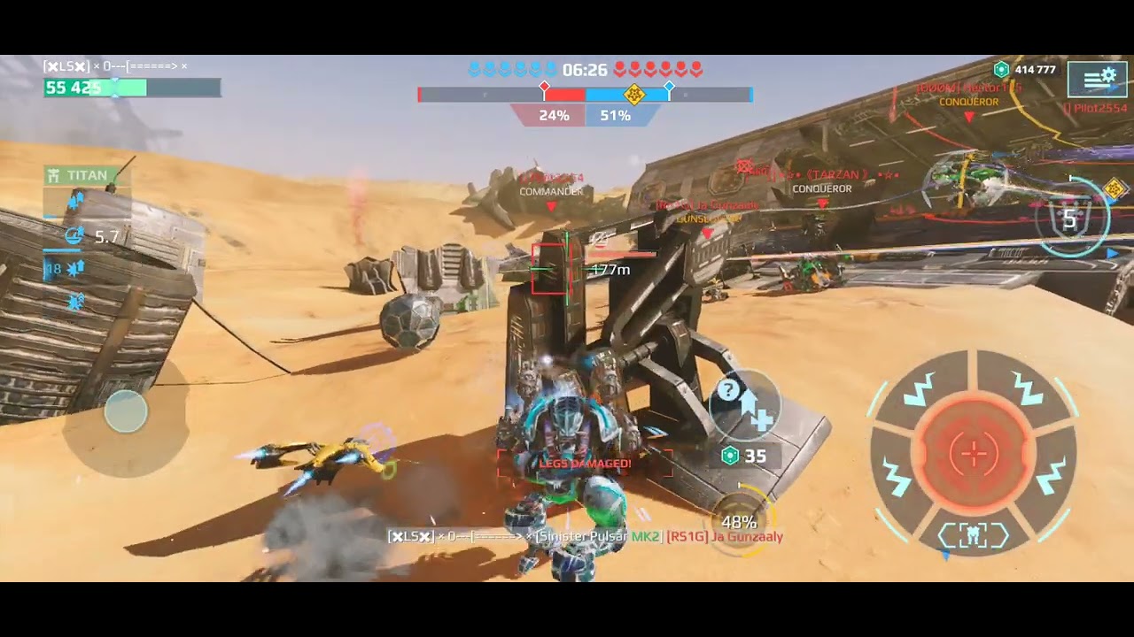 War Robots Leach hanger on dreadnought map doing the push game. - YouTube