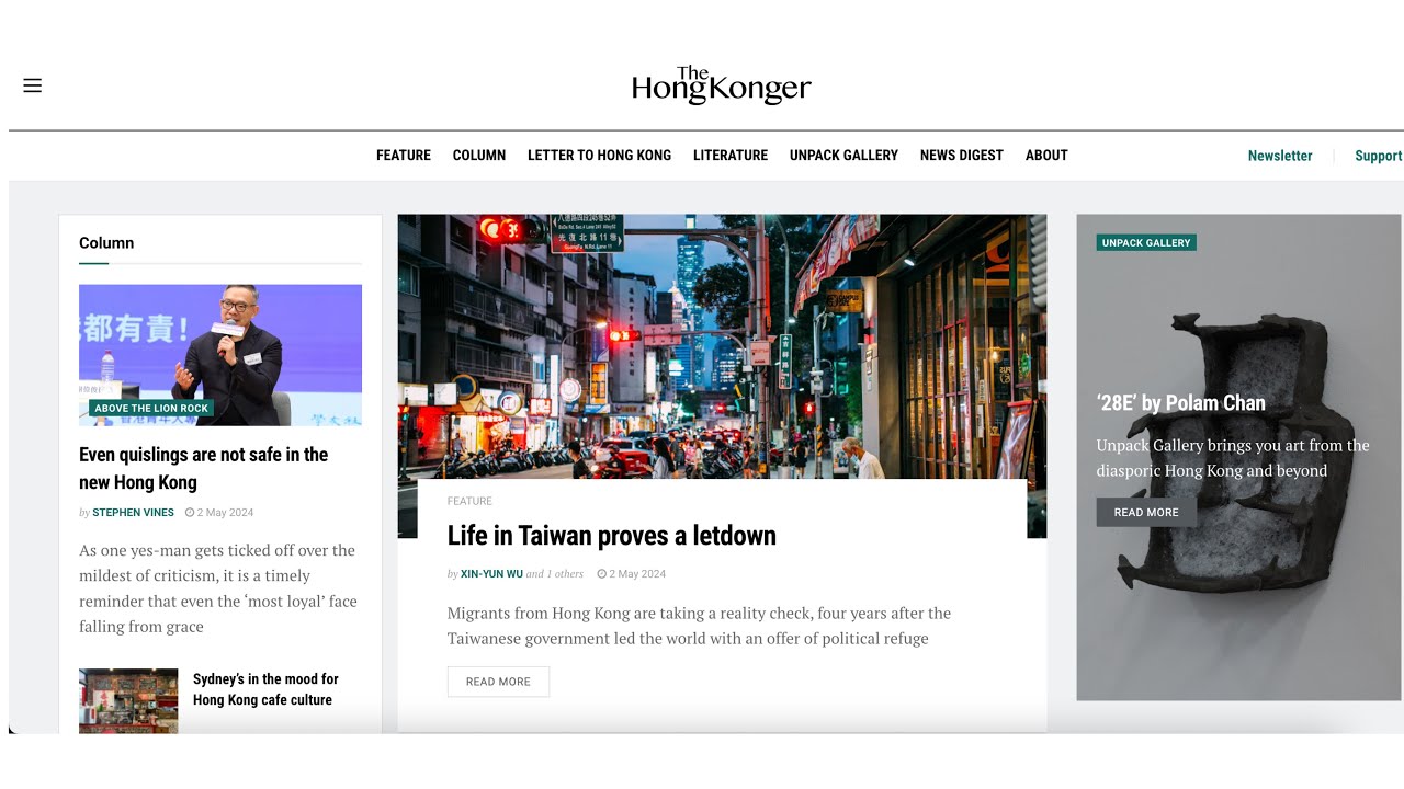 The brand new online media "The Hongkonger" is now live! Let's all ...
