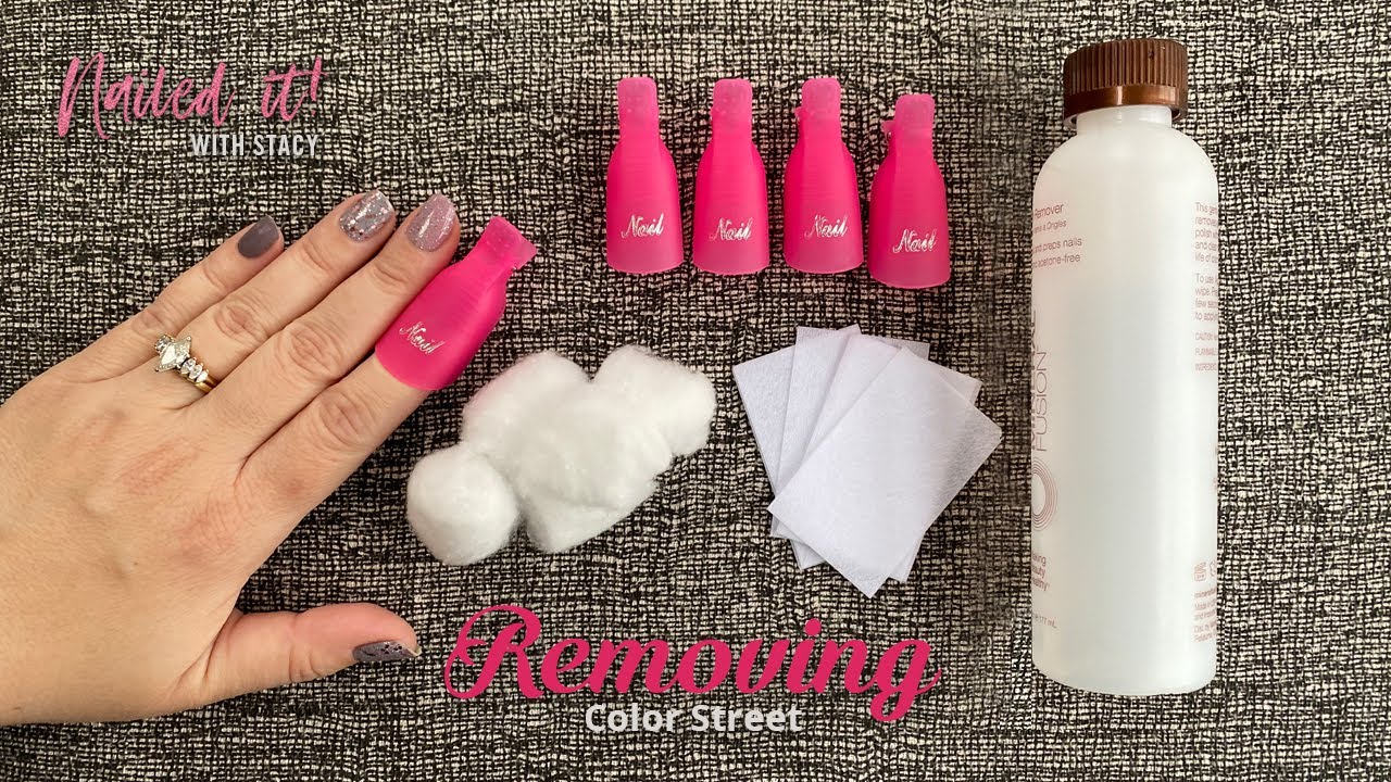 How to remove Color Street strips with nail clips! - YouTube