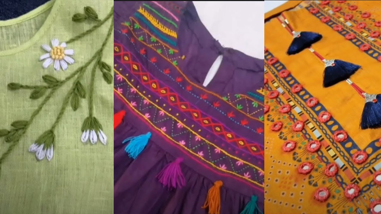 HAND EMBROIDED WORK AND BEAUTIFUL SHEESHA DESIGNS - YouTube