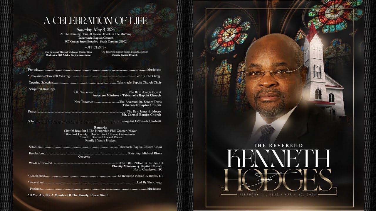 Reverend Kenneth F Hodges Celebration of Life 03 May 2025 - YouTube