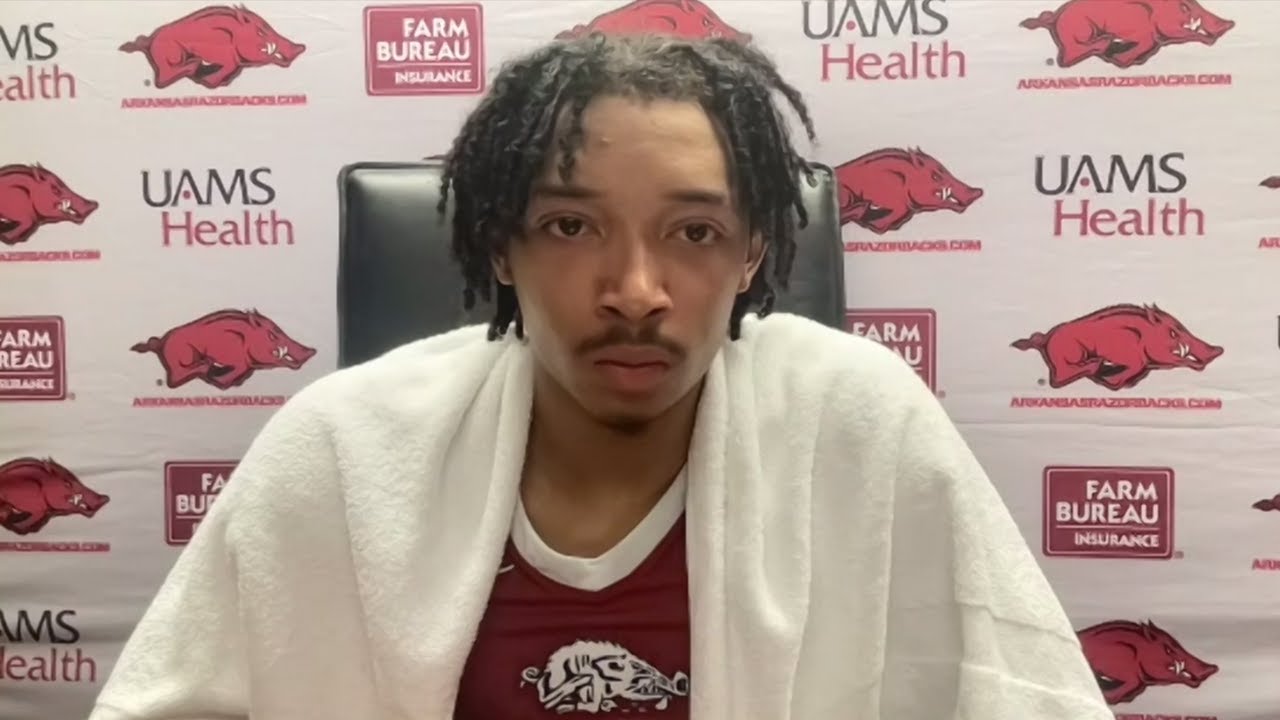 Nick Smith Jr. postgame - Alabama 86, Arkansas 83 - YouTube