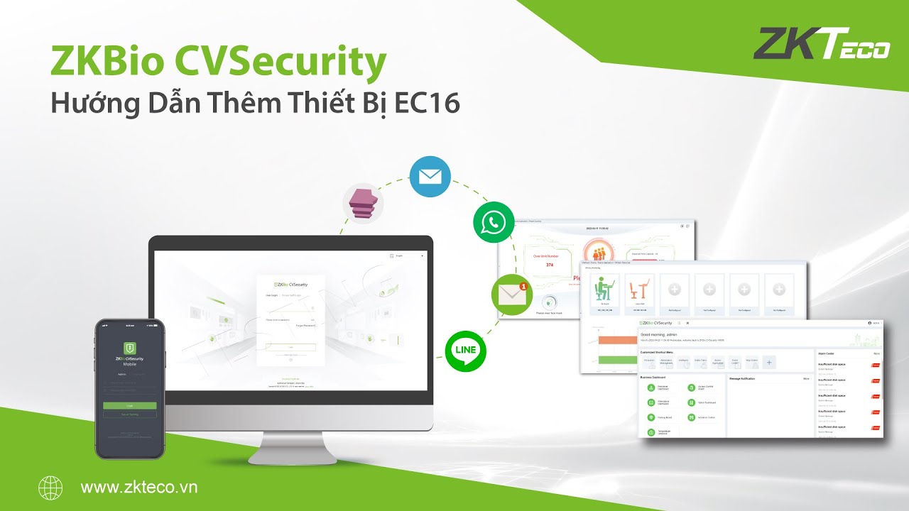 [Hướng Dẫn Sử Dụng ZKBio CVSecurity] Cách Thêm Thiết Bị EC16 - YouTube