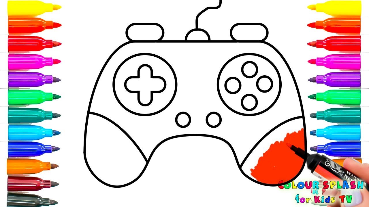 Joystick Toy Coloring page | Learn Colors for Children | Color in with ...