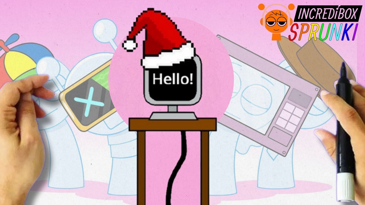 Exclusive! How to Draw Sprunki Mr. Fun Computer Christmas | Incredibox ...