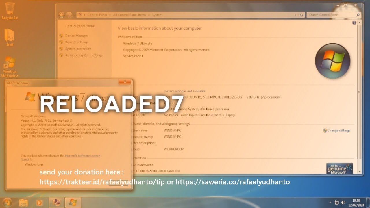 This isn't Windows 7? | Reloaded 7 installation & overview timelapse ...