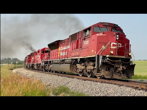 CP 7025 South - CPKC 413 (Mixed) - CP Leduc Sub - Blackfalds, Alberta - YouTube