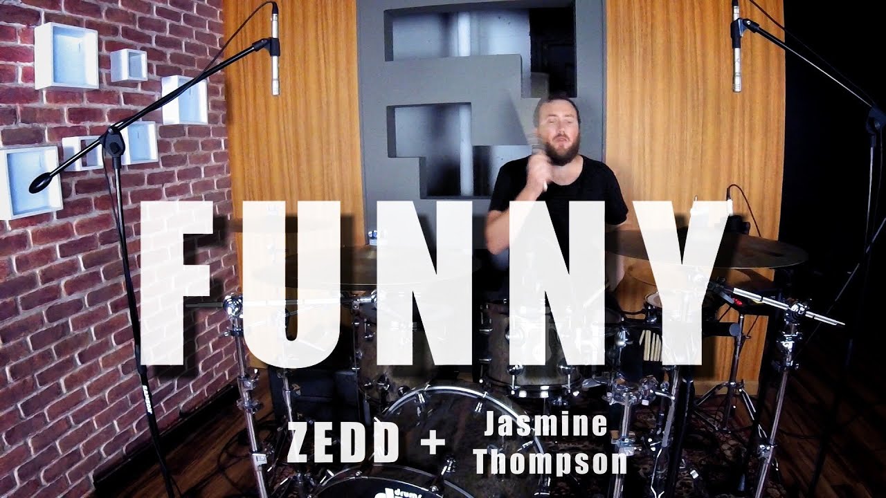 Funny Drum Cover - Zedd feat Jasmine Thompson - YouTube