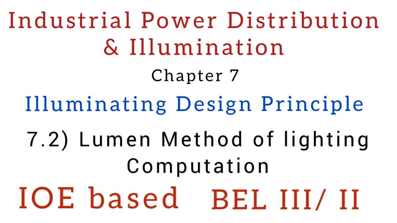 7.2) Lumen Method of lighting Computation || Illumination || IOE - YouTube