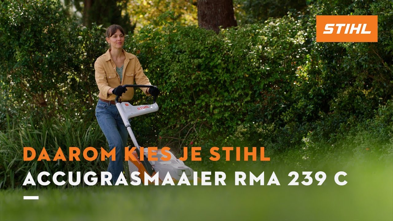 Wat zijn de voordelen van de accugrasmaaier STIHL RMA 239 C? - YouTube