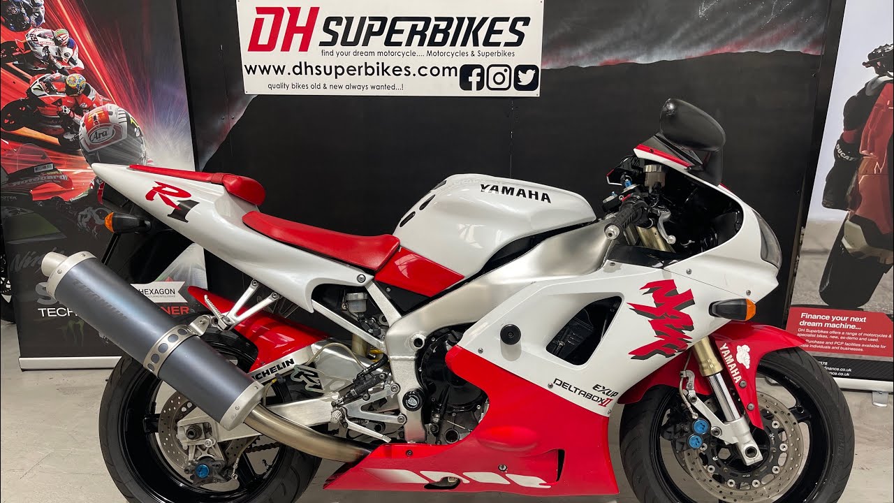 Yamaha R1 1998 4XV Red/White #DHSuperbikes - YouTube
